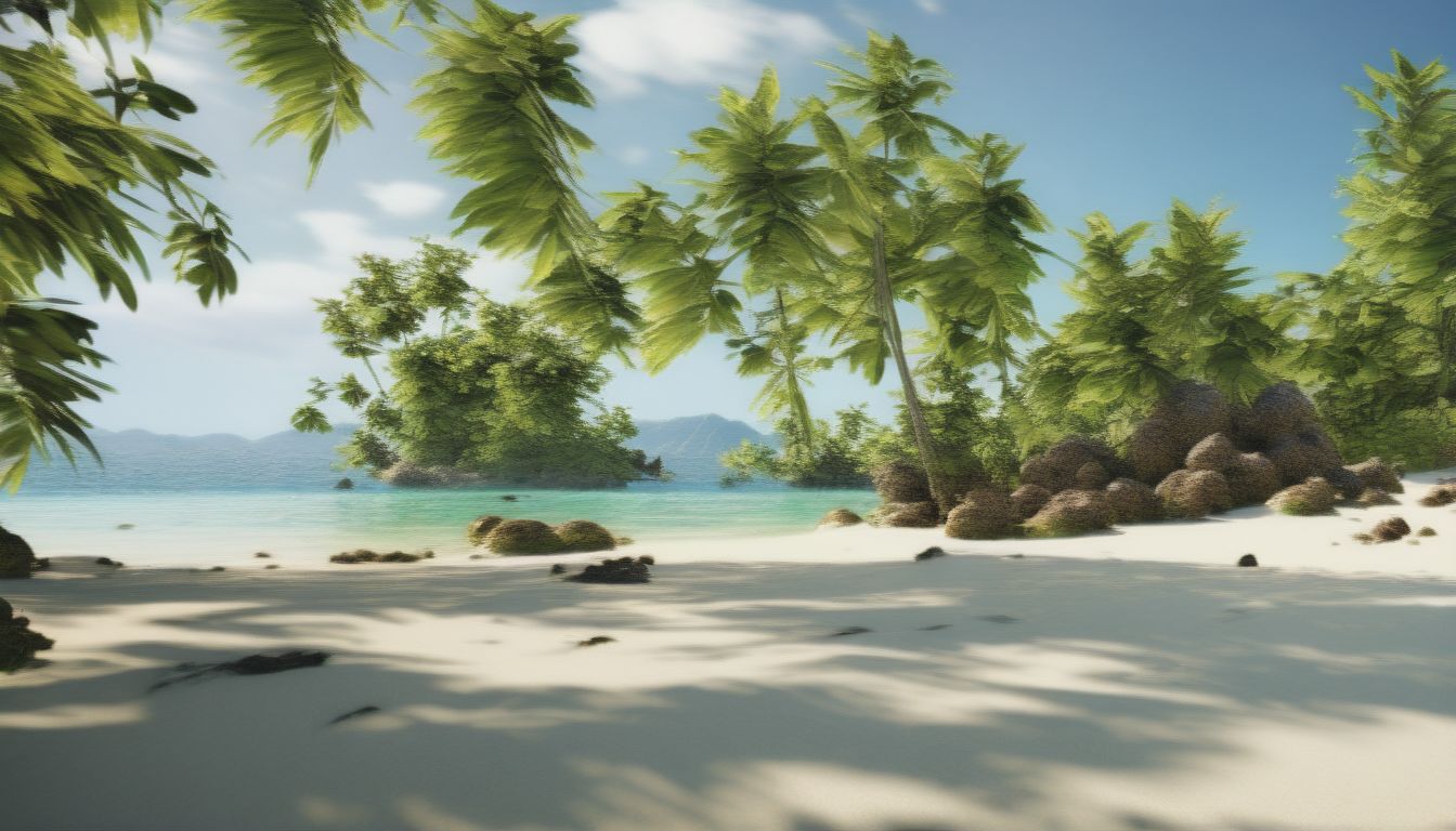 Cute Fluffy, White, Baby Bears Peeking Out From Under The Branches Of ...